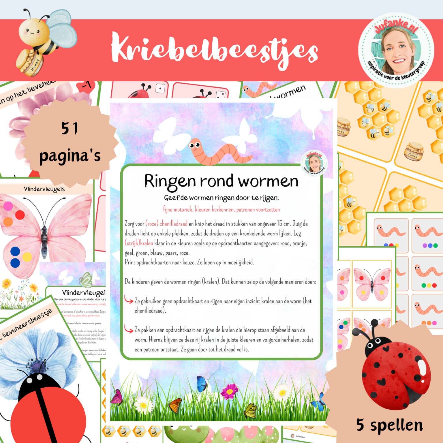 Kriebelbeestjes / insecten bundel voor kleuters | Juf Anke