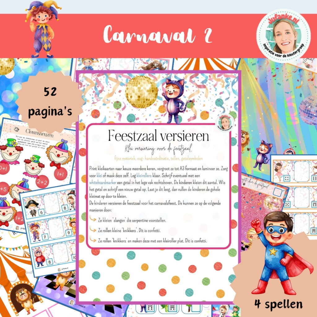 Carnaval | 4 feestelijke activiteiten voor kleuters